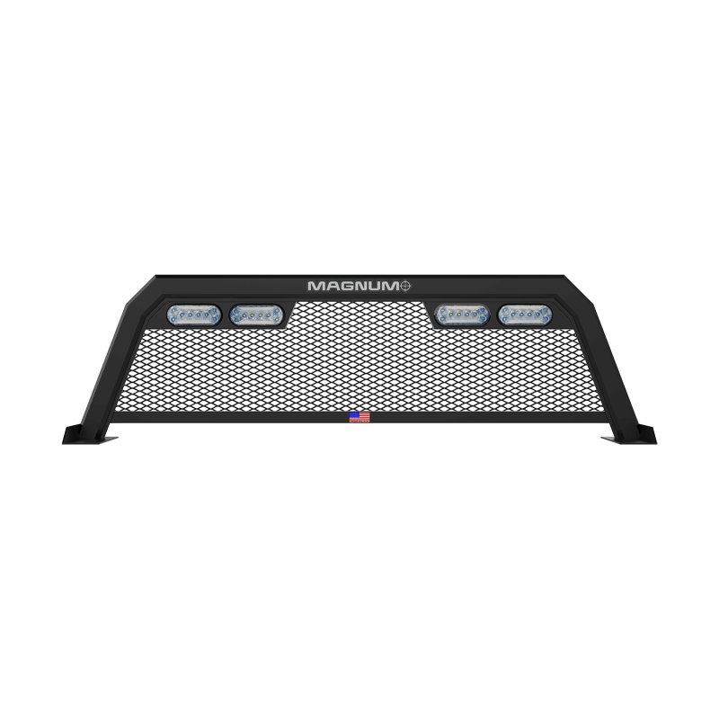 Magnum Truck Racks Headache Rack Low Pro High Vis Mesh Matte Black Mod ...