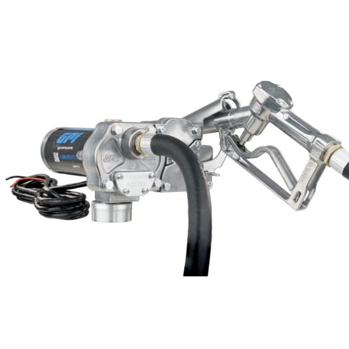 GPI 15 GPM 12V DC Transfer Tank Pump Kit Manual Nozzle Model 110000-10 ...
