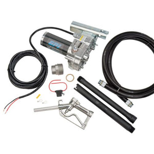 GPI 15 GPM 12V DC Transfer Tank Pump Kit Manual Nozzle With Spin Colla ...