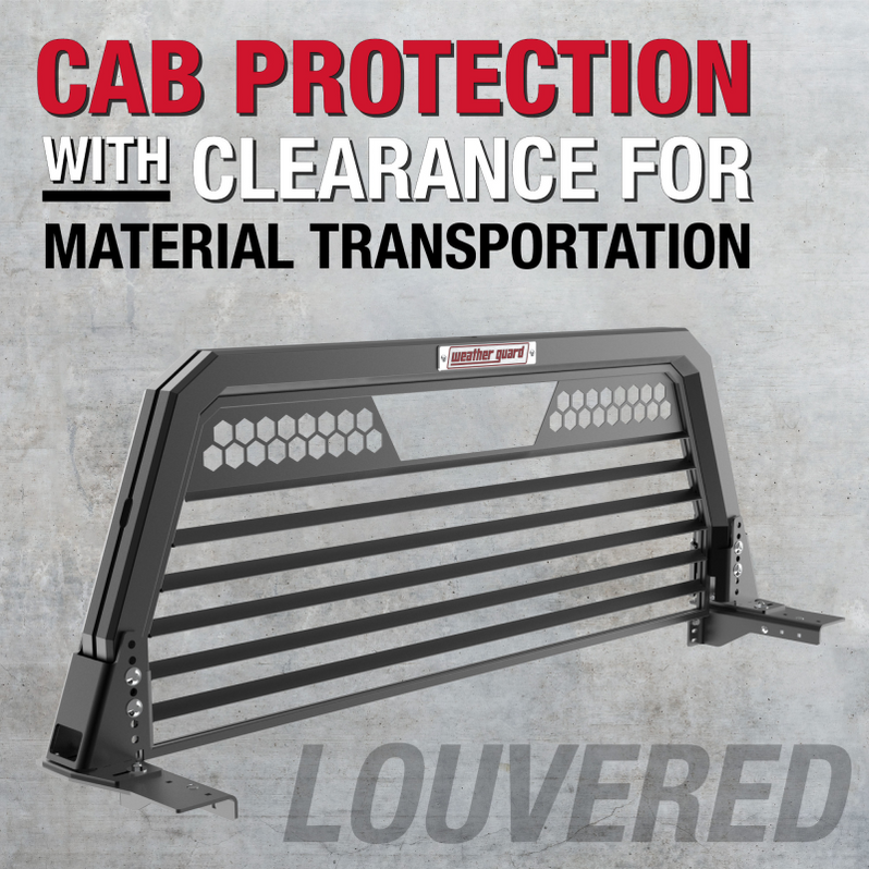 Weather Guard Louvered Headache Rack Black Aluminum Model 11904-52-01 ...