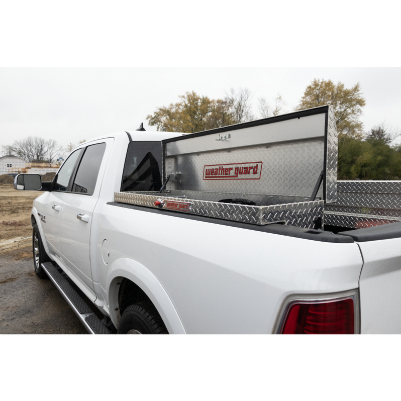 Weather Guard Side Mount Tool Box Low Profile Bright Aluminum 56X17X13 ...