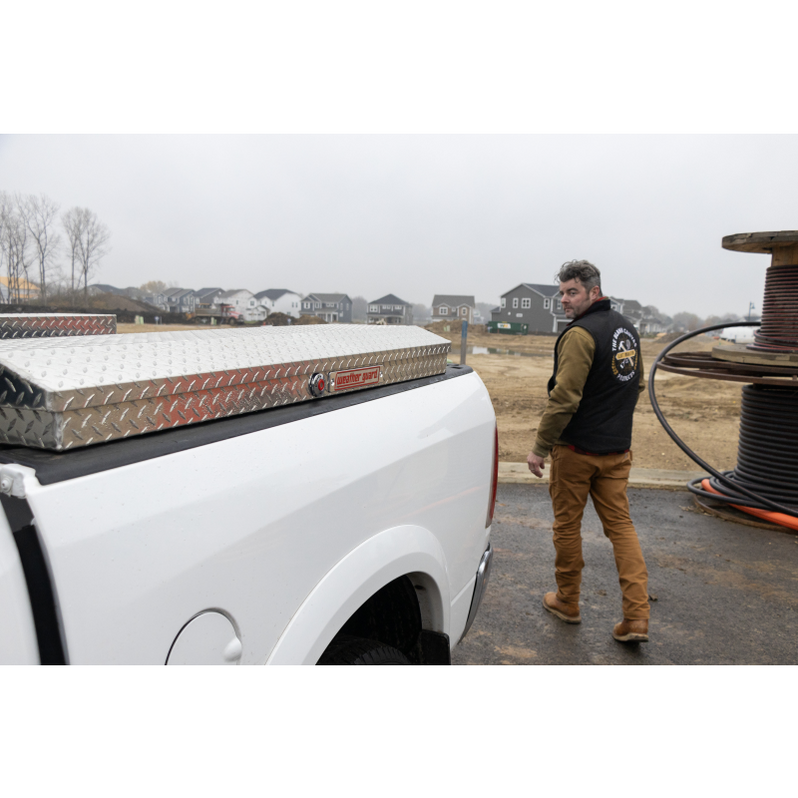 Weather Guard Side Mount Tool Box Low Profile Bright Aluminum 56X17X13 ...