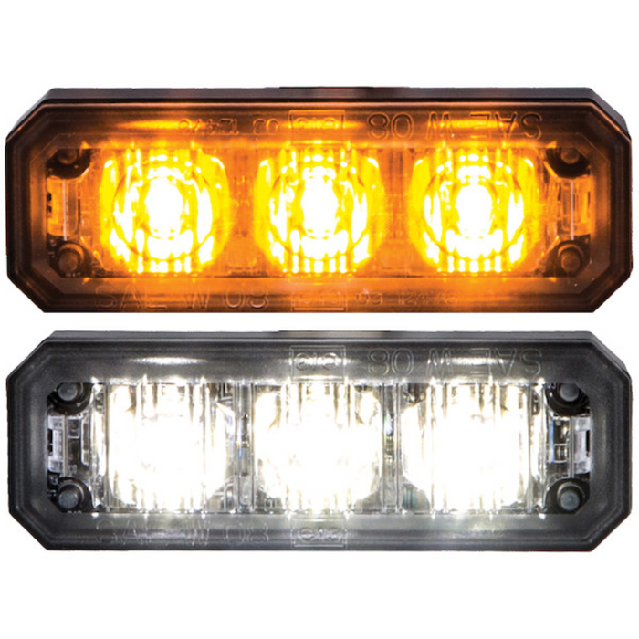 Buyers Products 2.5 Inch Low Profile Rectangular LED Amber Strobe Ligh ...