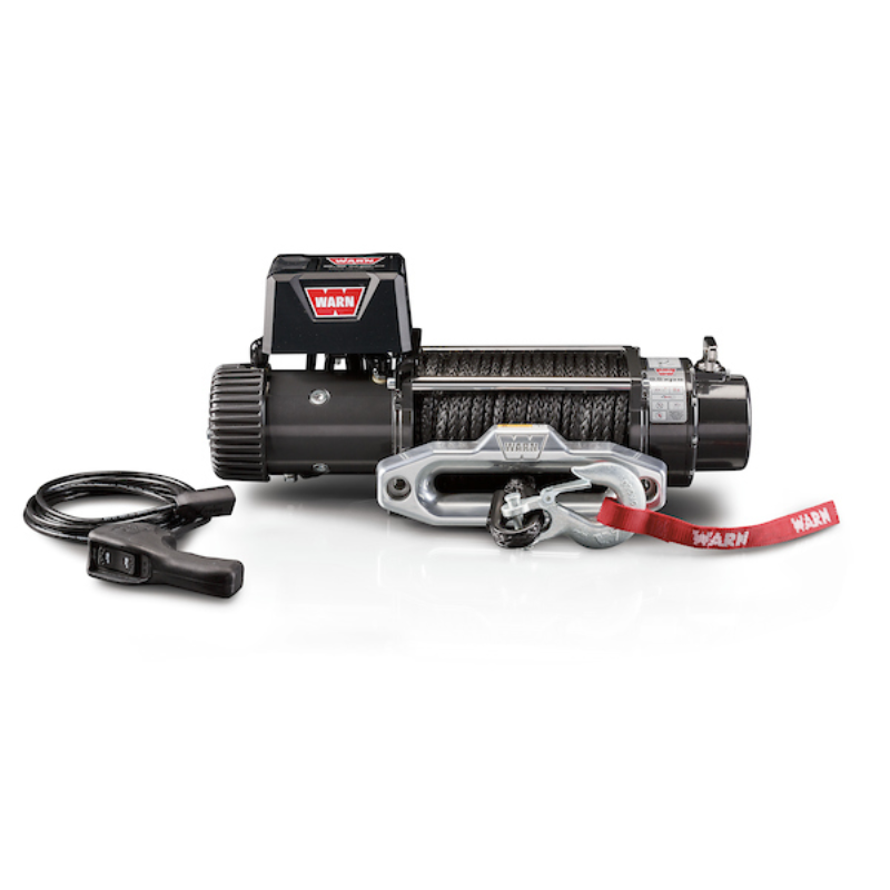 Warn 9.5XP-S Winch, Pull Capacity 9,500 lb, 100 Feet Synthetic Rope Mo ...