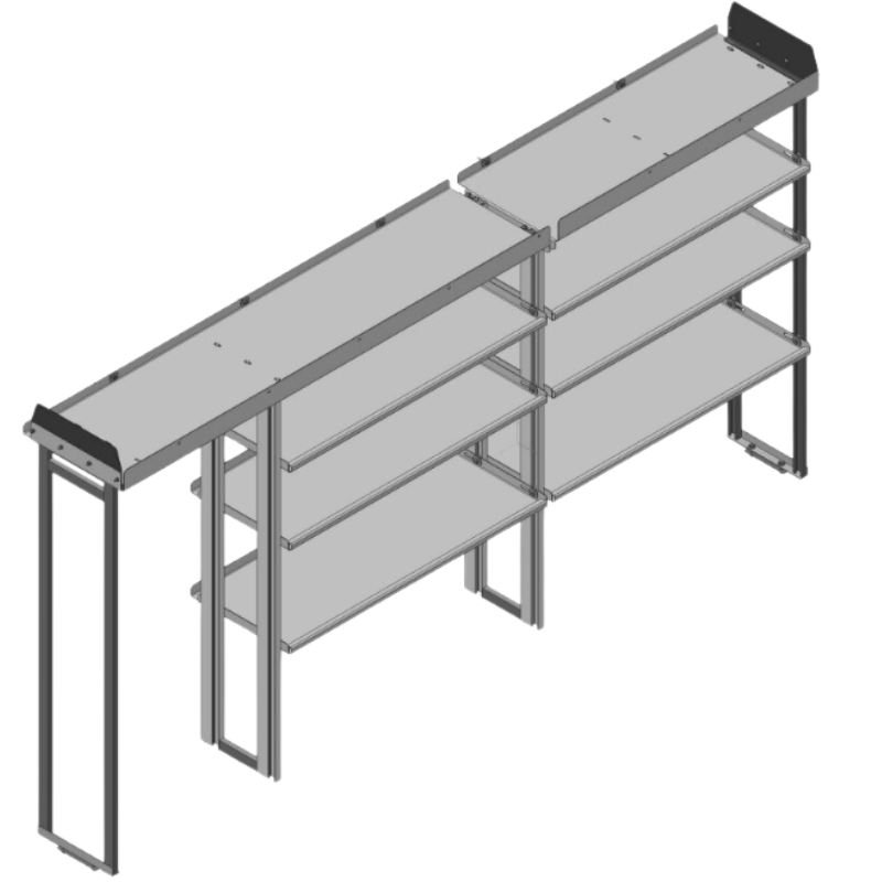 Hackney Van Shelving with Pipe Shelf for Driver Side Ford Transit 46 ...