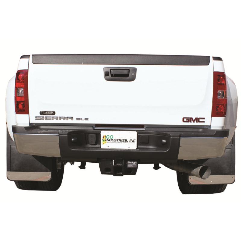 Go Industries Dually Mud Flap Set - Stainless Steel Set - Includes Fla ...