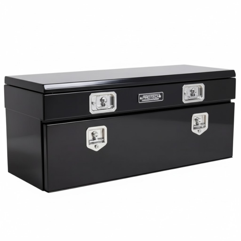 Protech Flatbed Top Mount Contractor Box - Smooth Lid/Door, 1Drop/1Top ...