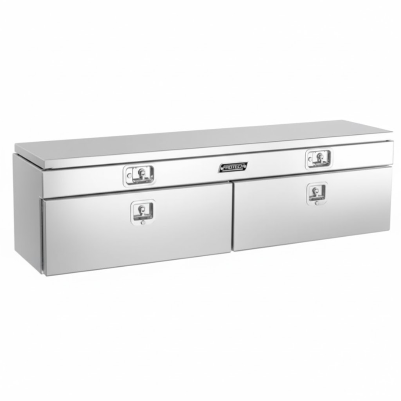 Protech Flatbed Top Mount Contractor Box - Smooth Lid/Door 2Drop/1Top ...