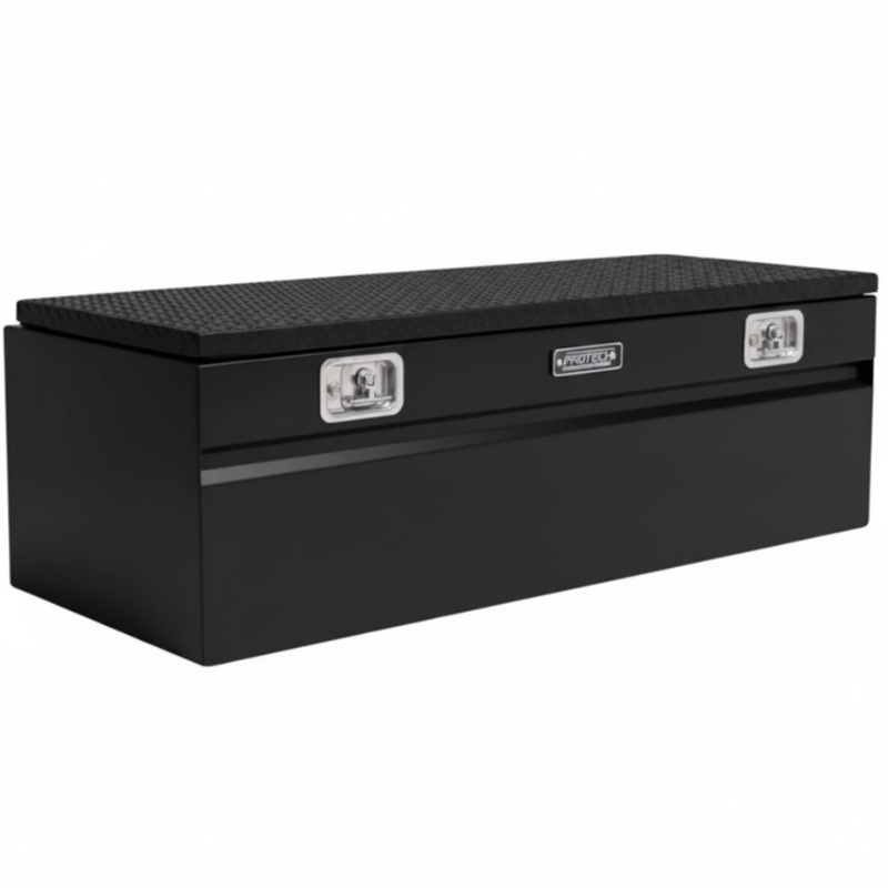 Protech Chest Tool Box - 19X20X60, W/4" Chamfer- Diamond Plate Lid Tex ...