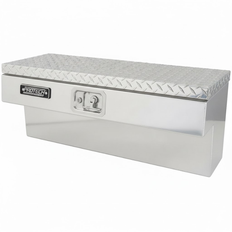 ProTech Side Mount Box - 12W X 36L Diamond Plate Lid Bright Aluminum M ...
