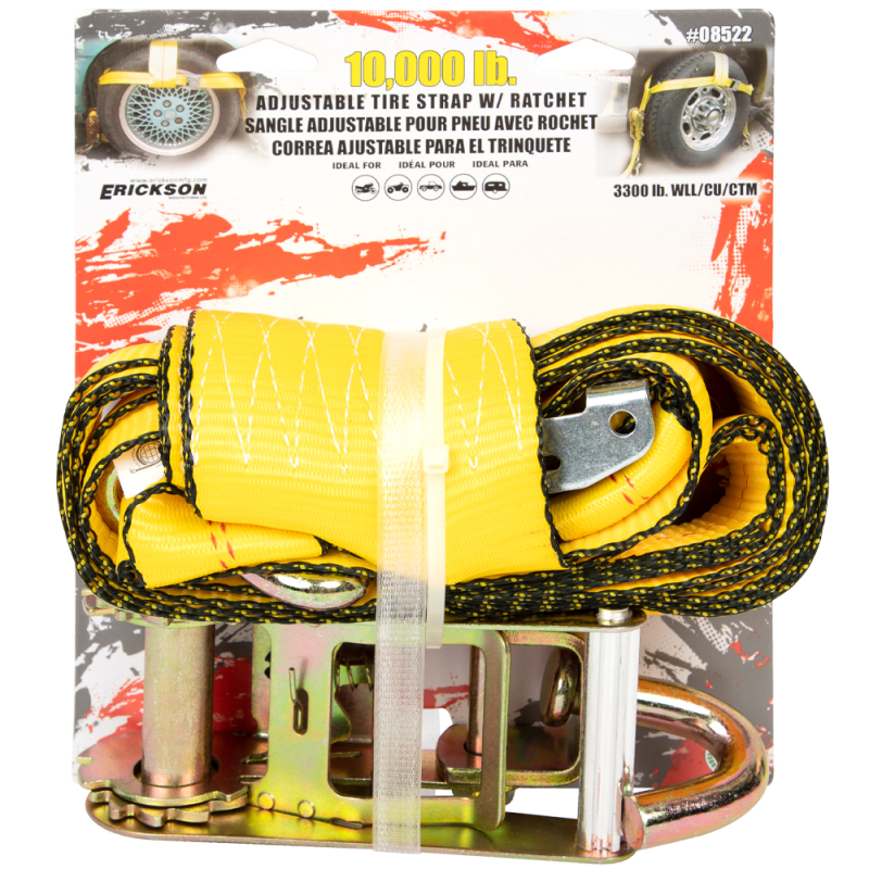 Erickson Manufacturing 4 In x 22Ft 10,000Lb Adjustable Tire Strap With ...
