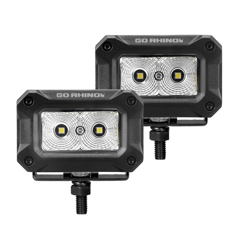 Go Rhino Bright Series 3x2 Rectangular LED Flood Lights Model 75100302 ...