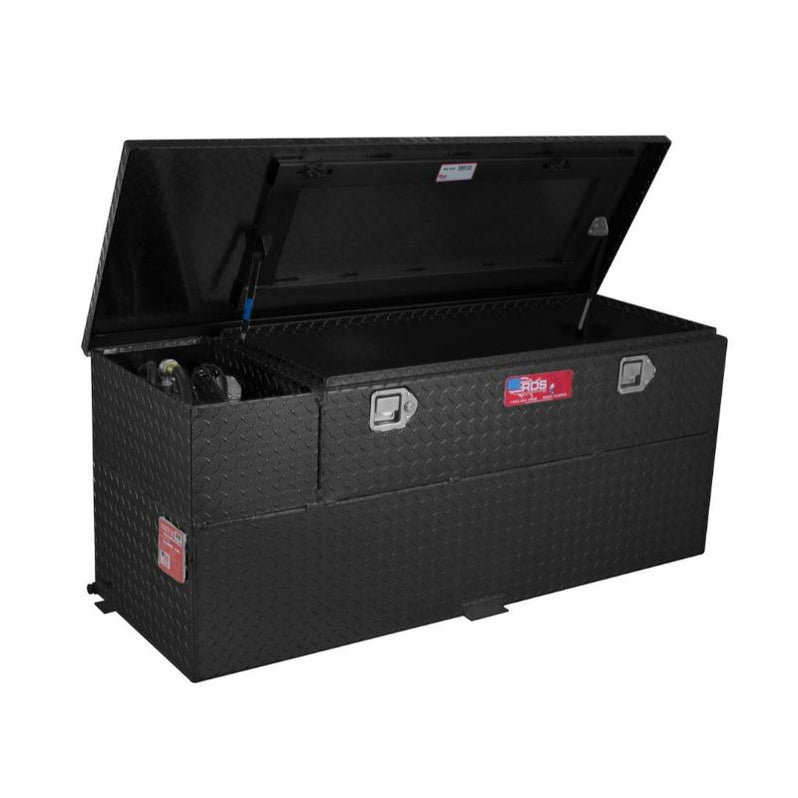 RDS 60 Gallon Transfer Tank & Toolbox Combo With 8 GPM Pump Black Alum ...
