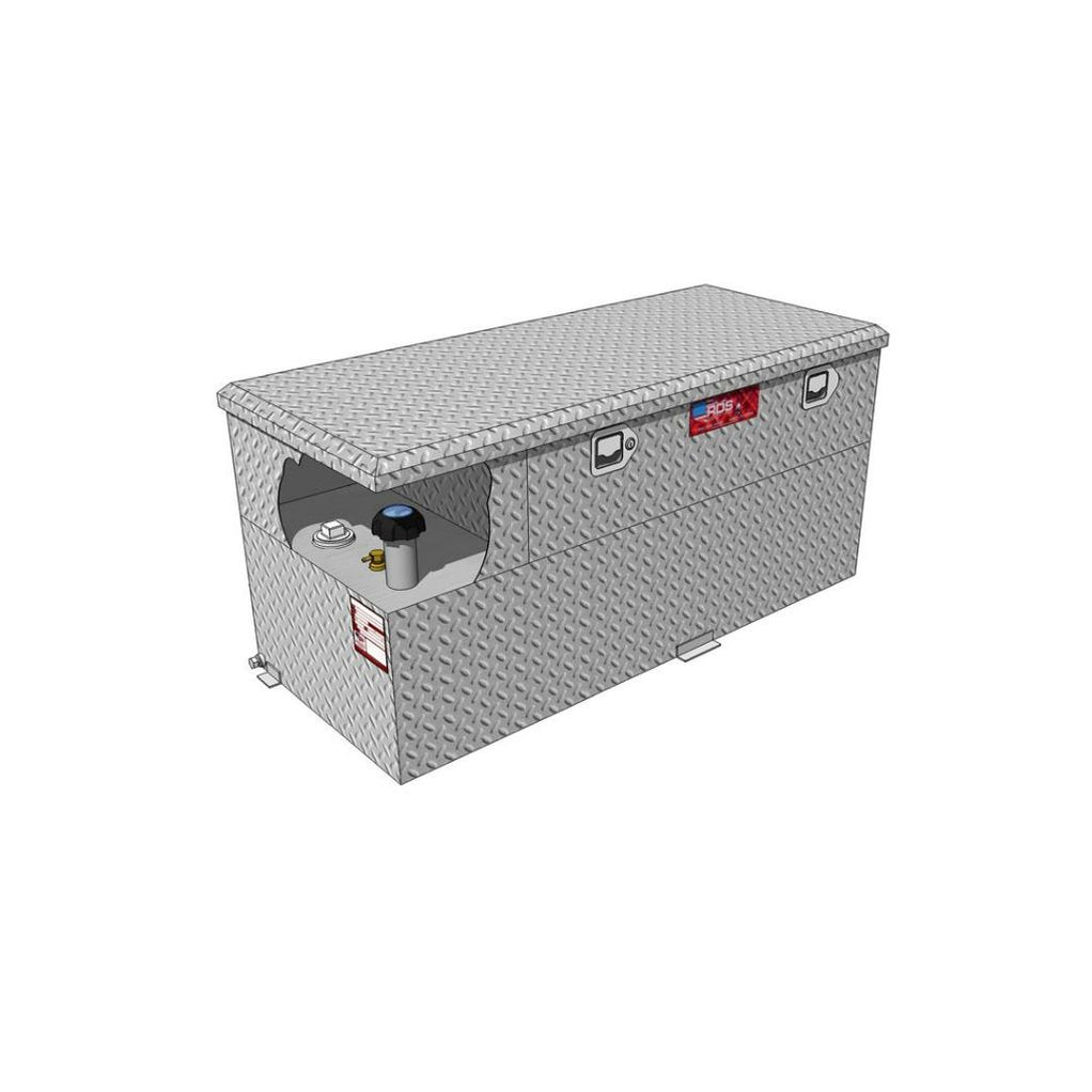 RDS 50 Gallon Transfer Tank & Toolbox Combo With 8 GPM Pump Bright Alu ...