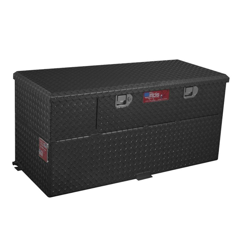 RDS 50 Gallon Transfer Tank & Toolbox Combo With 8 GPM Pump Black Alum ...