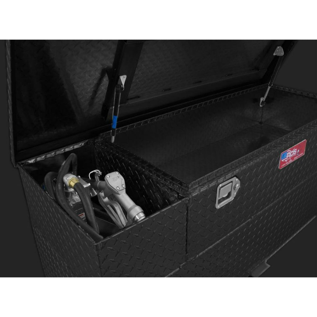 RDS 50 Gallon Transfer Tank & Toolbox Combo With 8 GPM Pump Black Alum ...