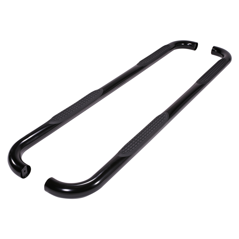 TrailFX 3" Round Bent Step Nerf Bars W/ Step Pads Powder Coat Black St ...