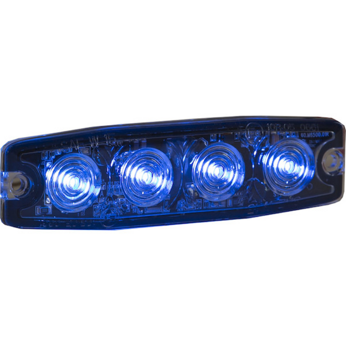 Buyers Products 4.5 Inch Ultra Thin Rectangular LED Blue Strobe Light ...