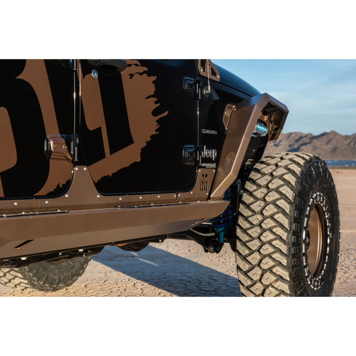 Bodyguard Rock Sliders With Body Cladding 4 Door Bare Metal Model 2382 ...
