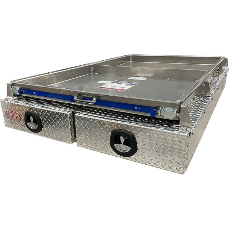 ATB Bed Pack Tool Box Double Drawer With Slide Out Tray Heavy Duty Alu ...