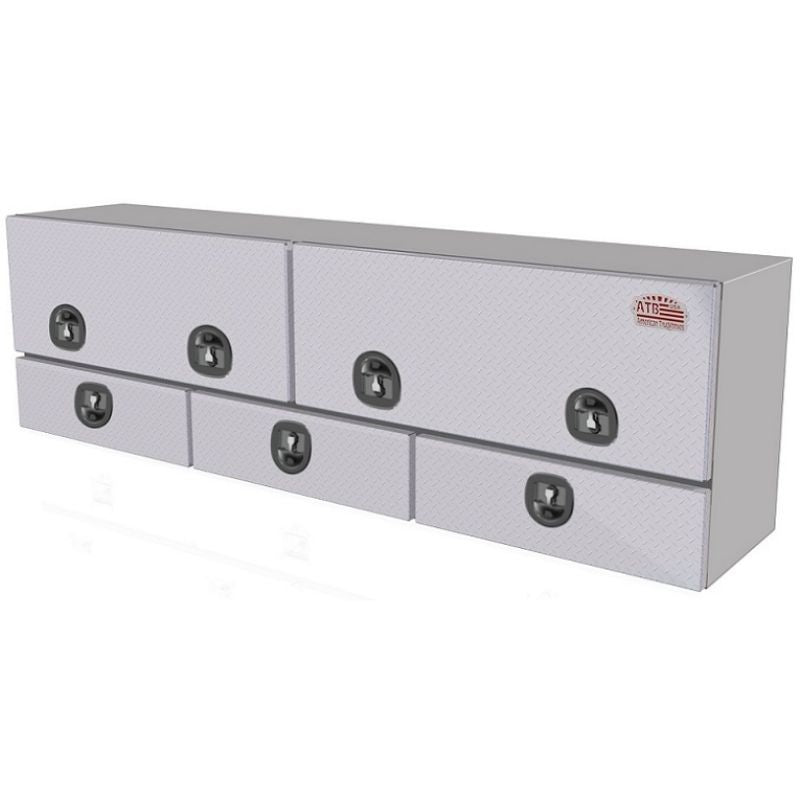 ATB Top Mount Toolbox Top Doors Bottom Drawers 28"H x 20"D x 94"W Brig ...