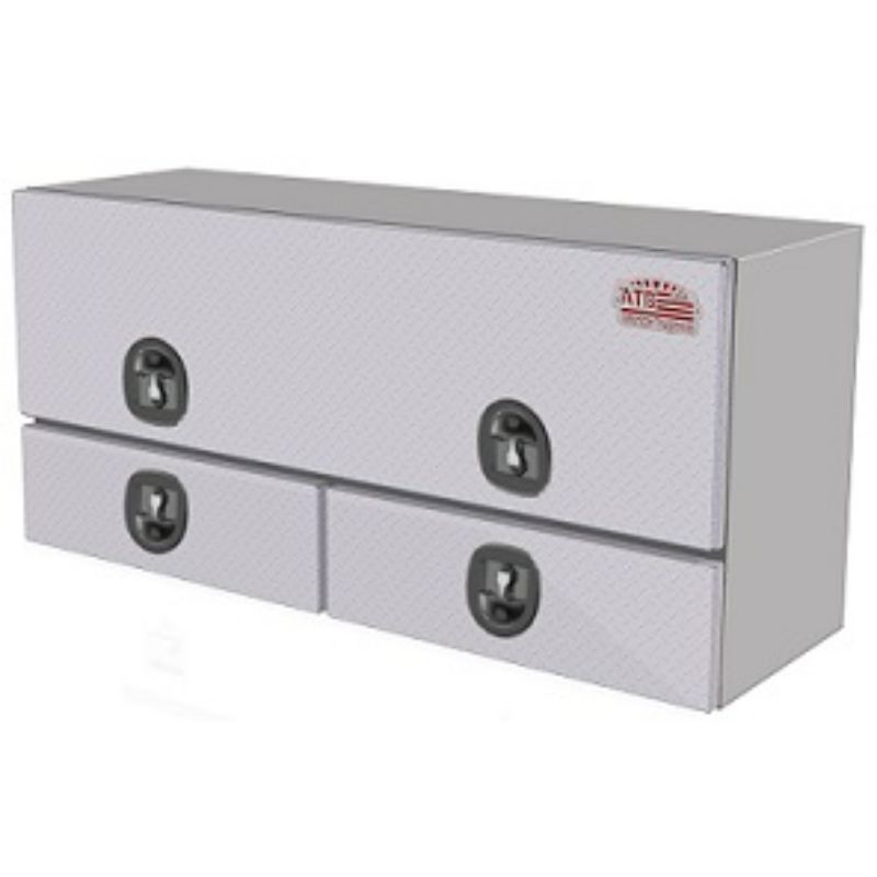 ATB Top Mount Toolbox Top Door Bottom Drawers 28"H x 20"D x 60"W Brigh ...