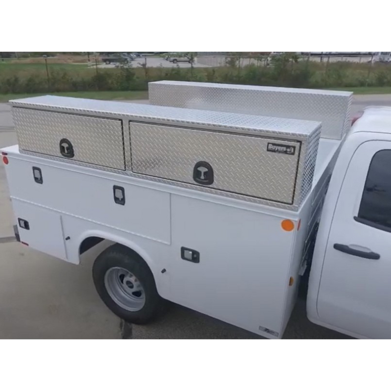 Buyers Products 18x16x72 Aluminum Top Mount Truck Box with Flip-Up Doo ...