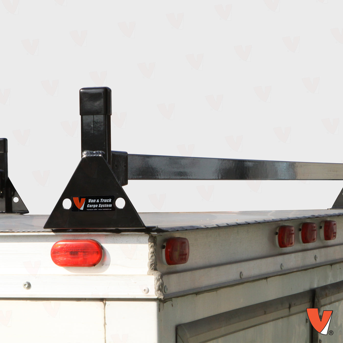 Vantech 4-Bar Black Steel (82"- 90") Top Mount Rack System Box Truck ...