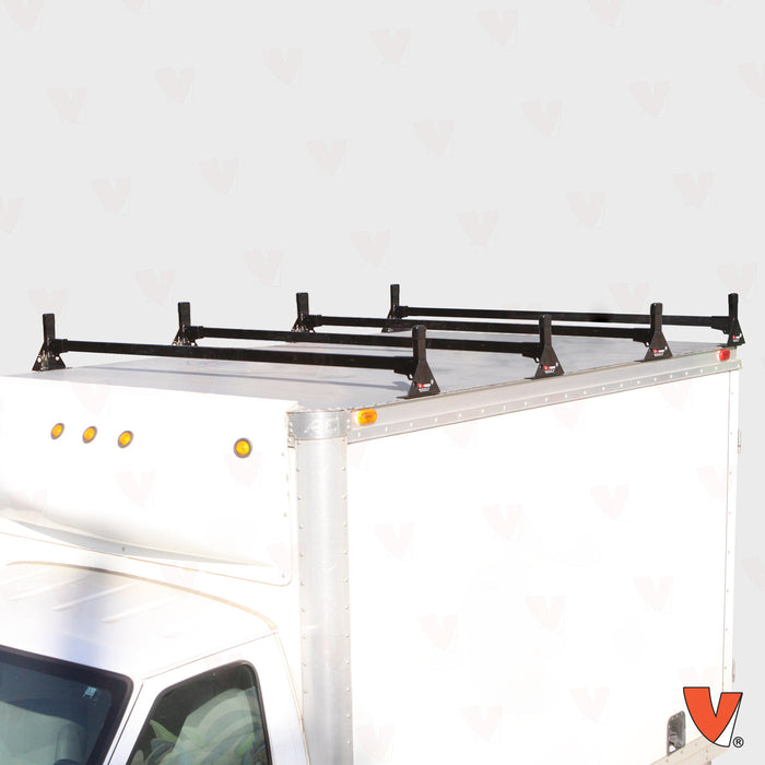 Vantech 4-Bar Black Aluminum (94"- 102") Top Mount Rack System Box Tru ...