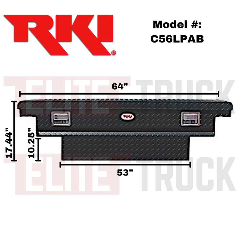 RKI Crossover Truck Tool Box C-Series Low Profile Matte Black Diamond ...