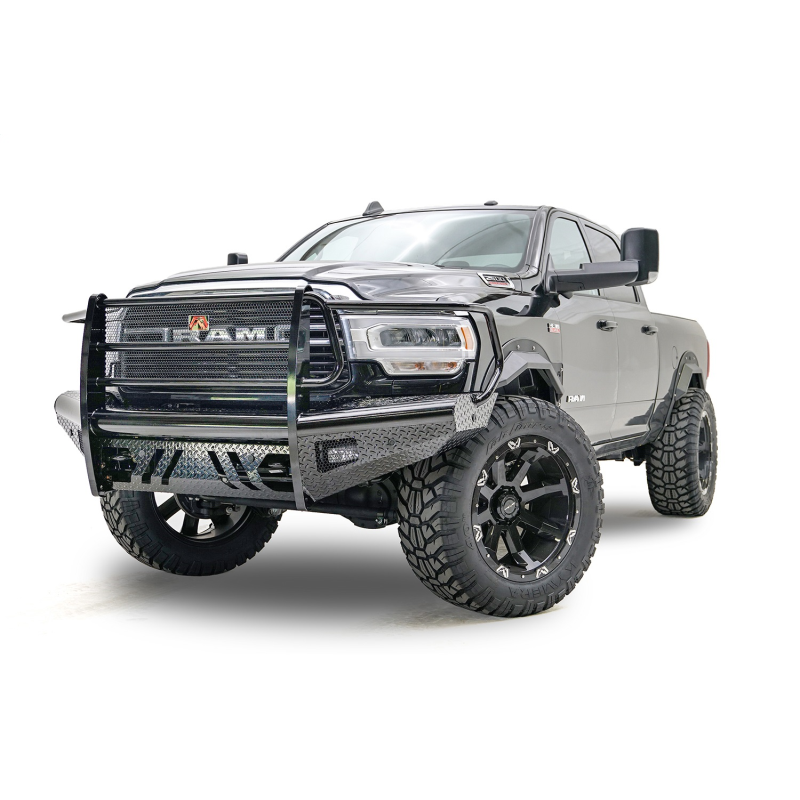Fab Fours Black Steel Front Bumper w/ Grille Guard Model DR19-S4460-1 ...