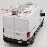 Weather Guard EZGLIDE2™ Fixed Drop-Down Ladder Van Rack Full Model 227 ...