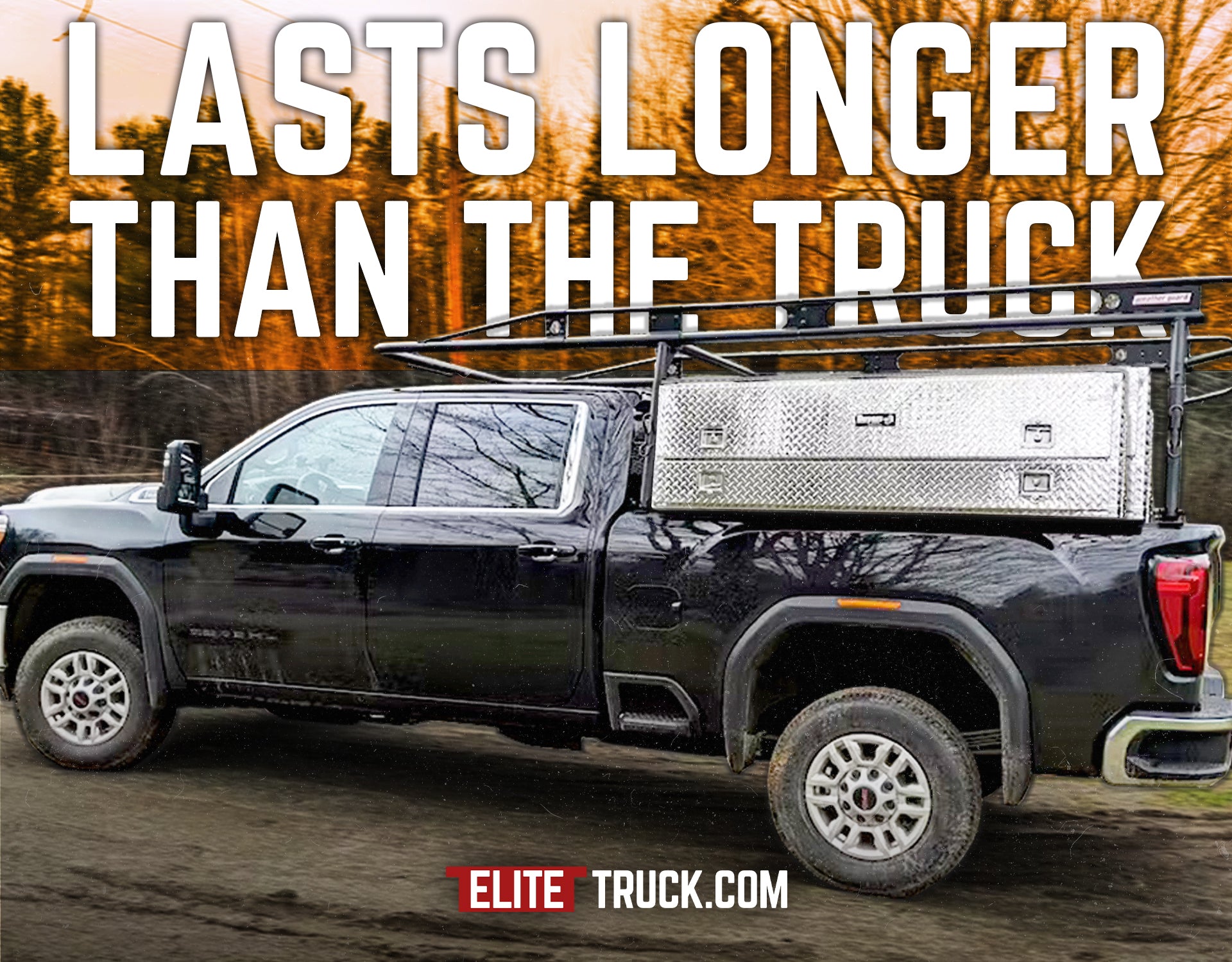 Buyers Products 18x16x96 Diamond Tread Aluminum Top Mount Truck Box wi ...