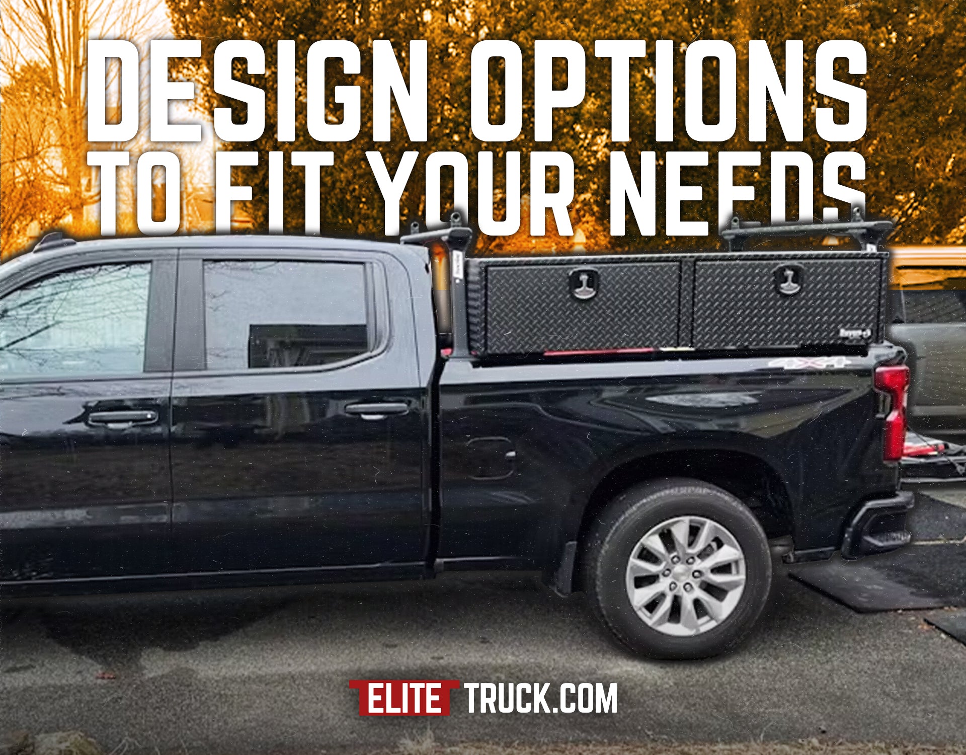 Buyers Products 16x13x88 Aluminum Top Mount Truck Box with Flip-Up Doo ...