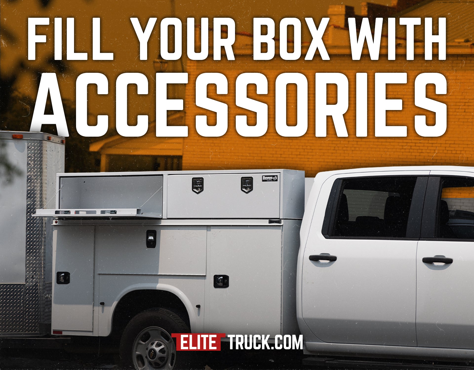 Buyers Products 16x13x96 Inch Smooth Aluminum Top Mount Truck Box Mode ...