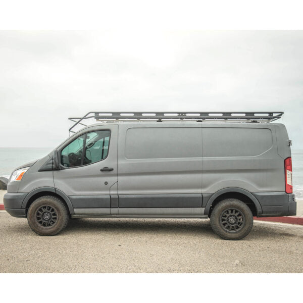 Vantech Black Aluminum Bolt-On Cargo Rack System Ford Transit 2015-cur — Elite Truck
