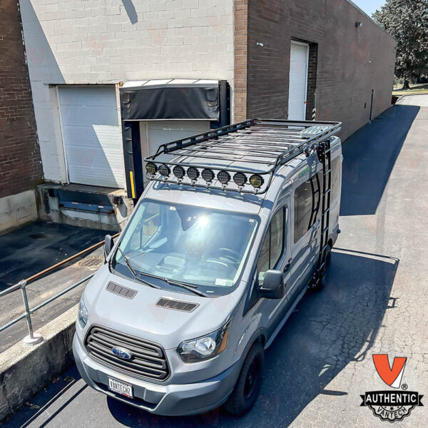 Vantech Black Aluminum Bolt-On Cargo Rack System Ford Transit 2015-cur ...