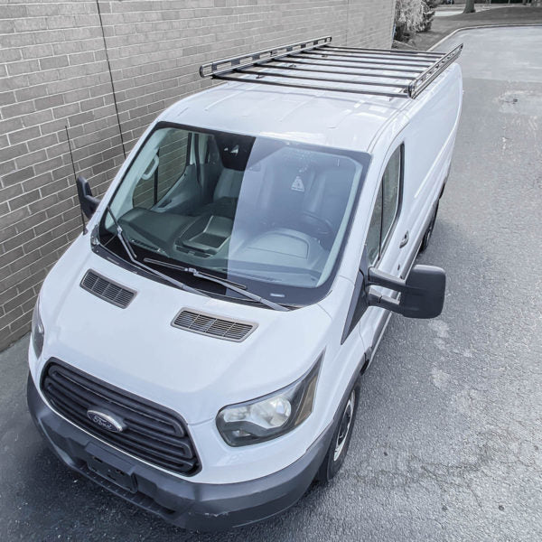 Vantech Black Aluminum Bolt-On Cargo Rack System Ford Transit 2015-cur ...