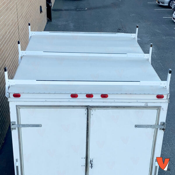 Vantech 3-Bar White Steel (94"- 102") Side Mount Rack System Box Truck ...