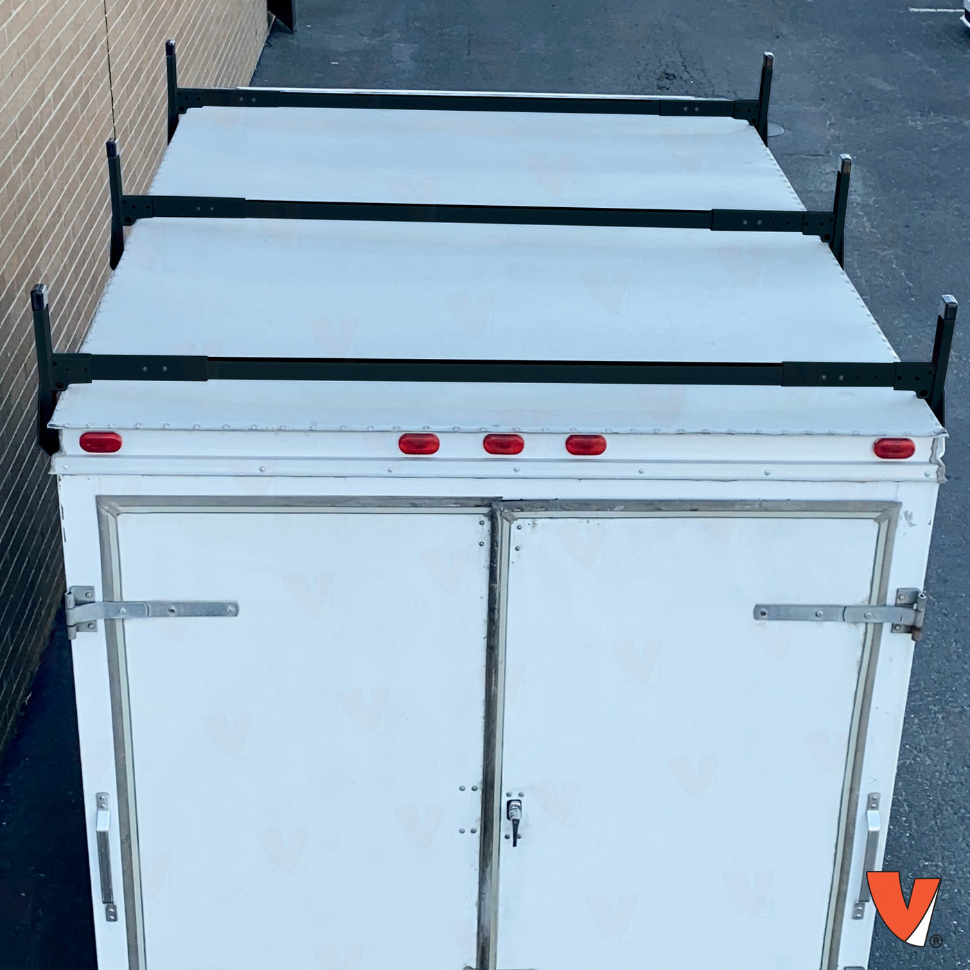 Vantech 3-Bar Black Steel (94"- 102") Side Mount Rack System Box Truck ...