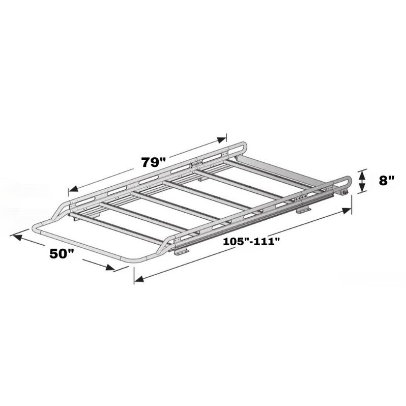 Vantech Black Aluminum Bolt-On Cargo Rack System RAM ProMaster City 20 ...