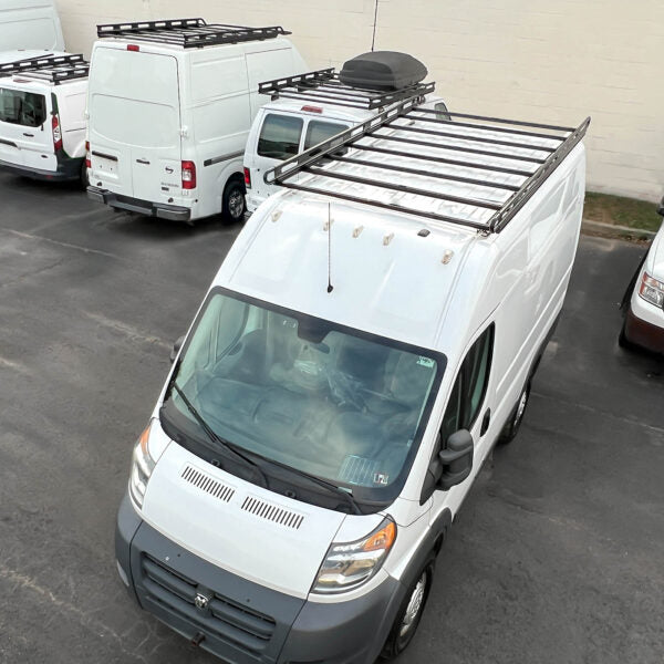 Vantech Black Aluminum Bolt-On Cargo Rack System RAM ProMaster 2013-cu ...