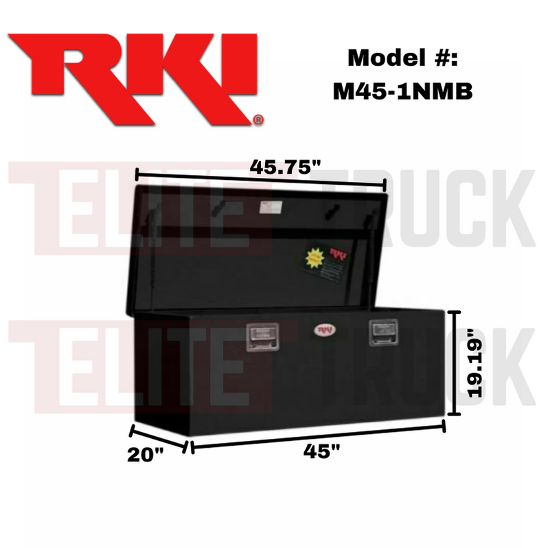 RKI Chest Truck Tool Box M-Series Black Steel Model M45-1NMB — Elite Truck