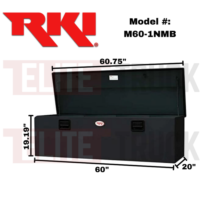 RKI Chest Truck Tool Box M-Series Black Steel Model M60-1NMB — Elite Truck