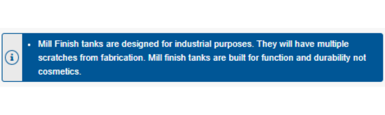 RDS 150 Gallon Rectangular Transfer Tank Bright Aluminum Mill Finish ...