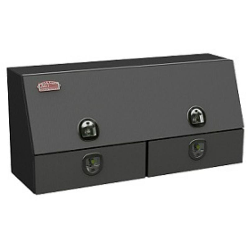 ATB Top Mount Toolbox Top Door Bottom Drawers 21"H x 16"D x 60"W Black ...