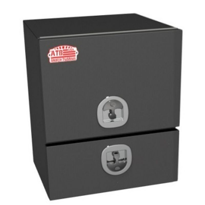 ATB Top Mount Toolbox Top Door Bottom Drawer 28"H x 20"D x 36"W Black ...