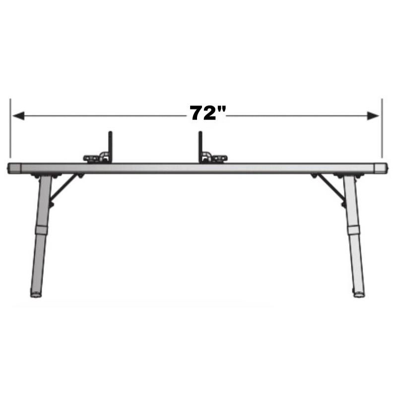 Vantech Universal Pickup Silver Aluminum 72" Ladder Rack System Bolt-O ...