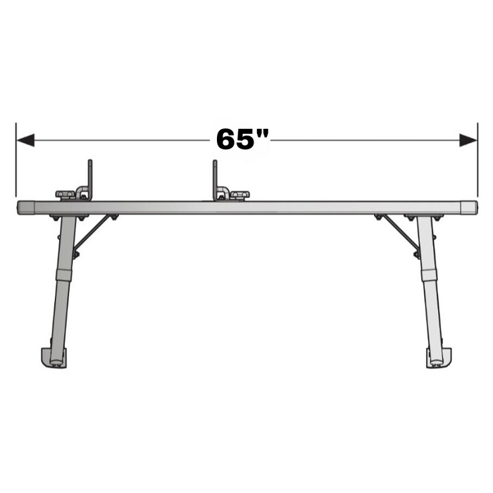 Vantech Honda Ridgeline 2005-16 (All trims) Black Aluminum 65" Ladder ...