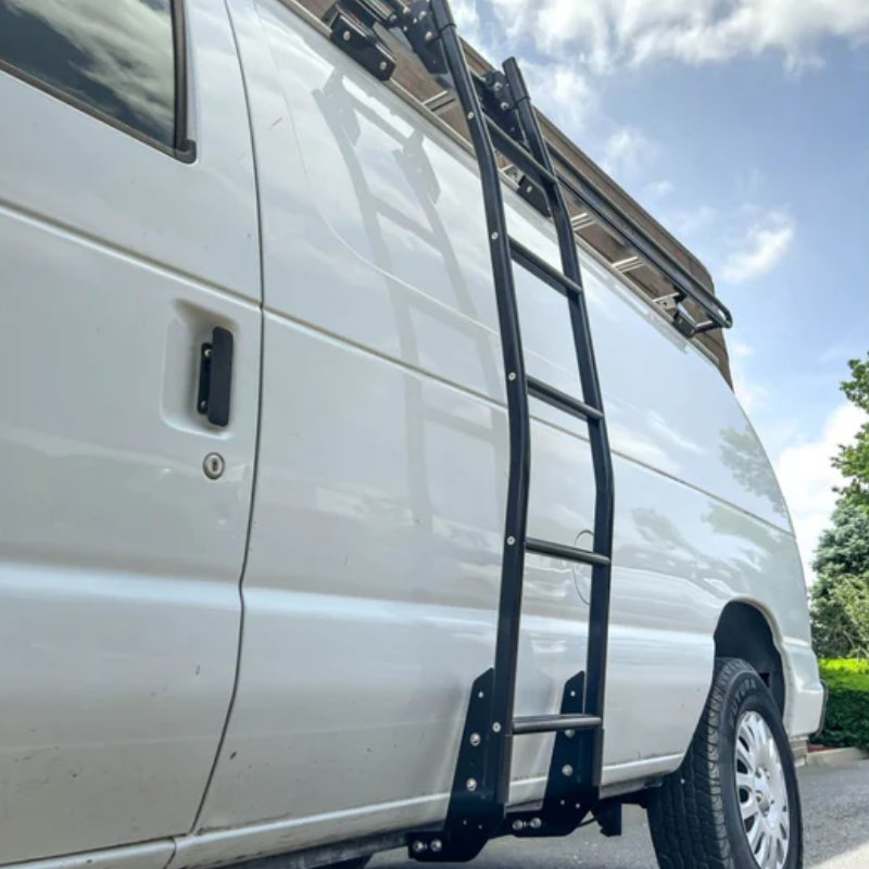 Vantech 79″ 2.1 Series Black Angled Side Access Ladder For Cargo Rack ...